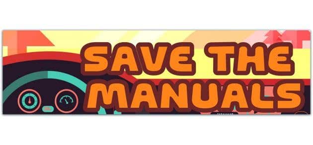 Amazon.com: Save The Manuals Car Decal Window Sticker, Manual Car ...