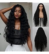 Amazon.com : MISS FANCY 32 Inch Black Lace Front Wigs For Women 13X6 HD ...