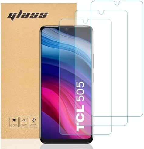 Totill Tempered Glass for TCL 505 Screen Protector, [3 Pack] [Easy ...