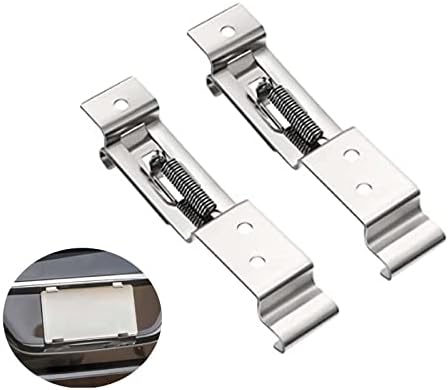 2 Pcs Trailer Number Plate Clips Stainless Steel Spring Holder Number ...