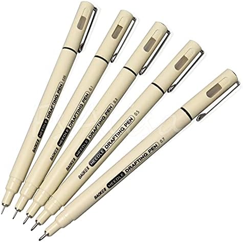 Amazon.com : fsalisa Needle Drafting Pen Fineliner Drawing Pens 5 Size ...