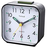 Amazon.com: Tinload Small Battery Operated Analog Alarm Clock Silent ...