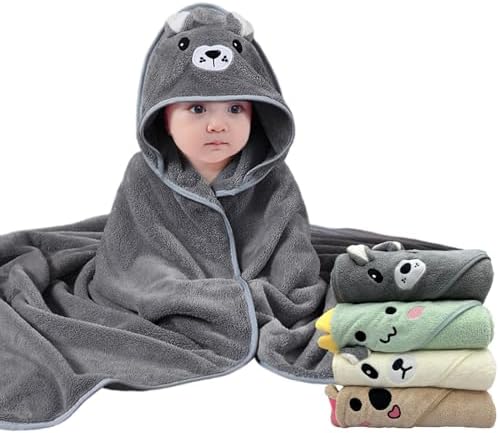 Amazon.com: TMIELYBS Toallas con Capucha para Bebé, 4 Paquetes de ...