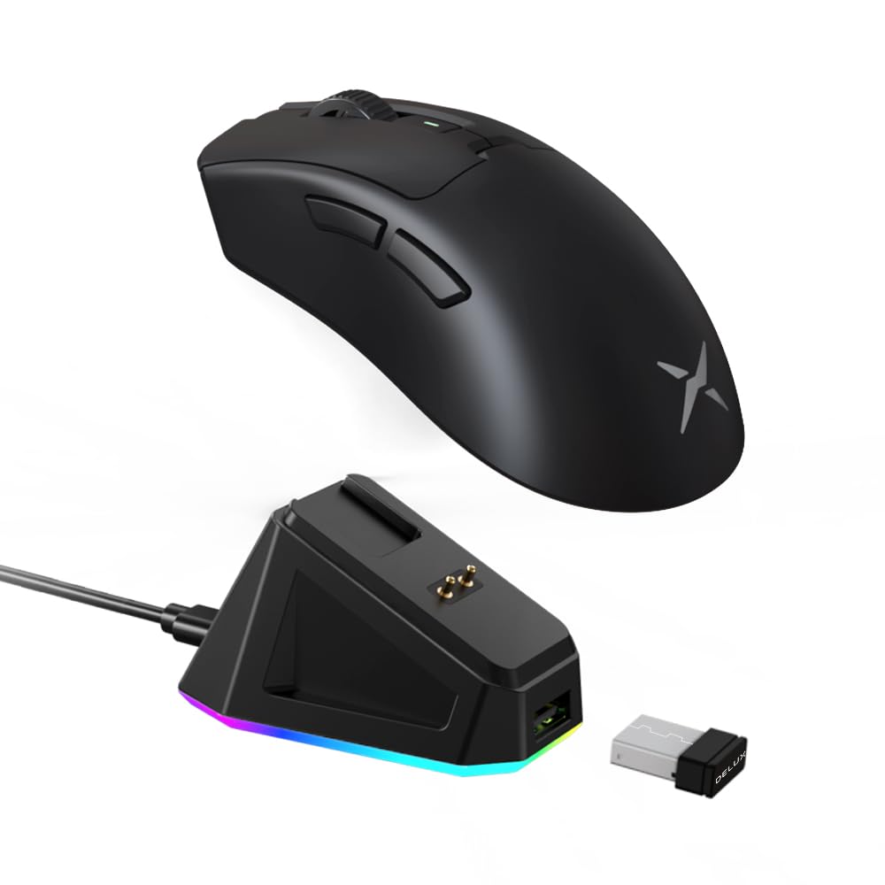 Amazon.com: DeLUX M900PRO Wireless Gaming Mouse, 8000Hz Polling Rate ...