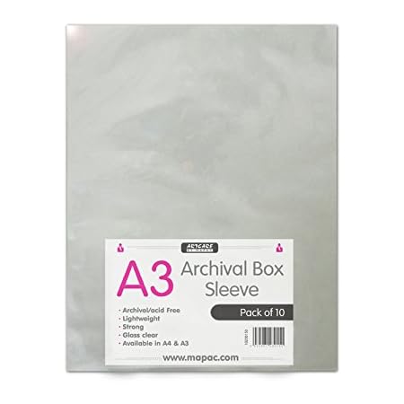 A4 A3 A2 Archival Sleeves Acid Free Pack of (10) (A3) : Amazon.co.uk ...