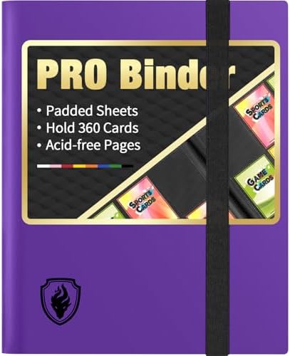 Amazon.com: Heavy Duty Card Binder, Fabmaker 9 Pocket Trading Card ...