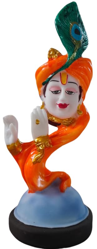 Buy Pooja samagriitems Krishna Showpiece in Orange Color for Table ...