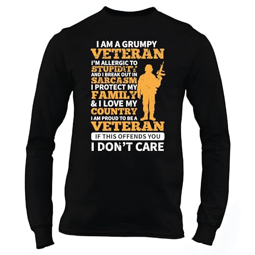 Amazon.com: Grumpy Veteran Proud USA MilitaryGifts for Armed Forces ...