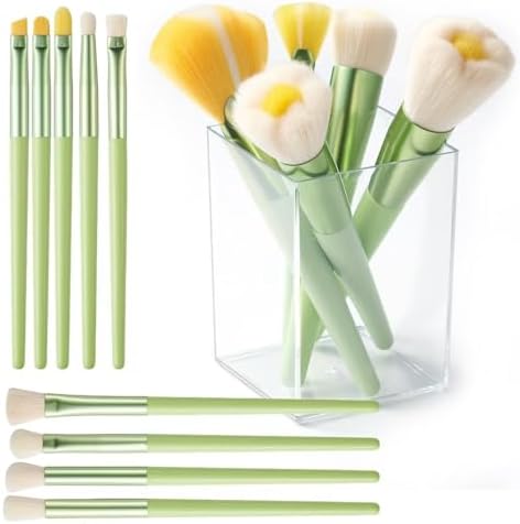 Amazon.com: LULUCOLORS 18-Pcs Makeup Brush Set for Beginners - Travel ...