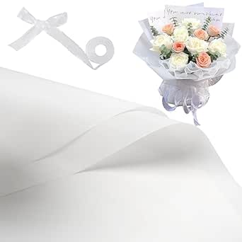 Amazon.com: 20 sheets Bouquet Wrapping Paper,Waterproof Flower Packing ...