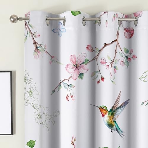 Amazon.com: cusugbaso Cortinas florales, cortinas opacas de 84 pulgadas ...