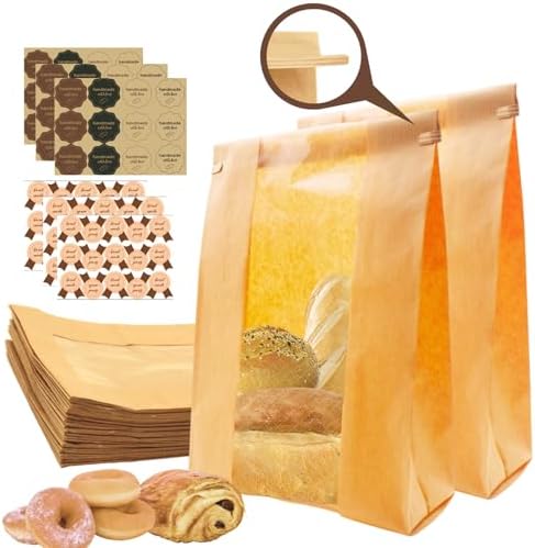 Amazon.com: Bread Bags for Homemade Bread Sourdough - 50 Pack Large ...