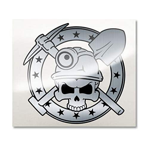 Amazon.com: Miner Skull Crossbones Coal Metal Ore Mining Decal Sticker ...