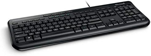 Microsoft Wired Desktop 600 Keyboard and Mouse Set, UK Layout - Black ...