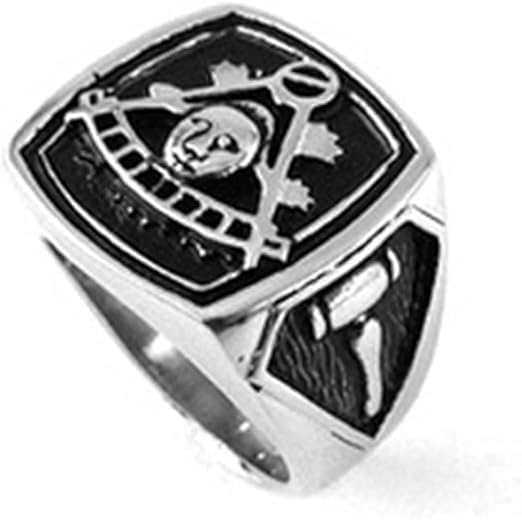 Amazon.com: Mason Zone™ Masonic Rings - Masonic Past Master Emblem with ...