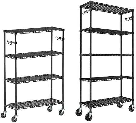 Amazon.com: Folews Metal Shelf for Storage, Wire Shelving Unit with ...