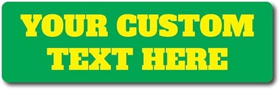 Amazon.com - Custom Bumper Sticker | Customizable Bumper Sticker ...
