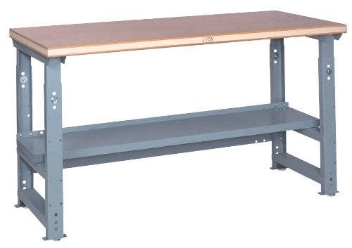 Lyon DD2535AS Pressed Wood Over Steel Top Adjustable Slide Bolt Legs ...