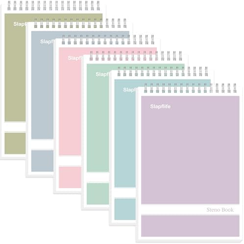 Amazon.com : SUNEE 12 Pack Steno Pads 6x9, Gregg Rule, 60 Sheets, 6 ...