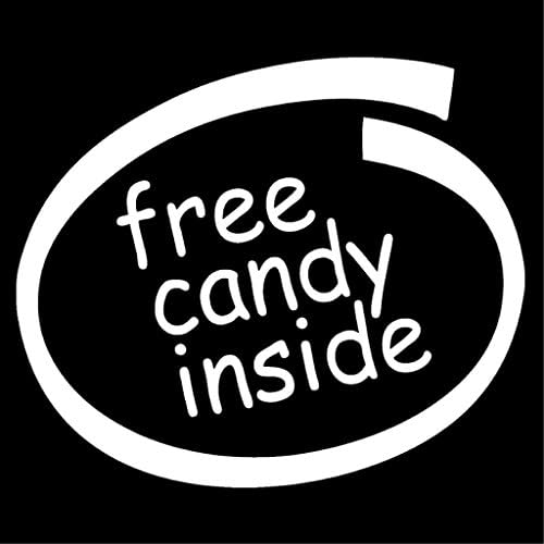 Amazon.com: Free Candy Inside Funny Vinyl Decal Sticker | Cars Trucks ...