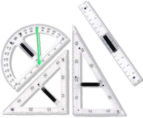 Amazon.com : Magnetic Geometry Tool, Protractor, Triangle Rulers Easy ...