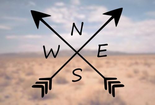 Amazon.com - Arrows Compass NSEW - Vinyl Decal Outdoor Weatherproof ...