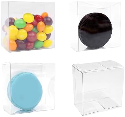 Amazon.com: SLShePack 3¼"X3¼X1½ 25PCS Clear Mini Donut Boxes Cookie ...