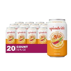Amazon.com: Spindrift 20- Pack of Mango-Orange Sparkling Water & Real ...