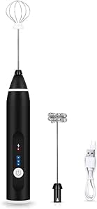 Amazon.com: DEHOHO Handheld Milk Frother with 2 Heads, USB Rechargeable ...