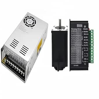 Amazon.com: Nema 23 57mm Stepper Motor 3Nm and TB6600 Step Driver with DC 24V 350W Power Supply ...