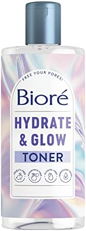 Amazon.com : Bioré Hydrate & Glow Toner with 2% Lactic Acid + Malic ...