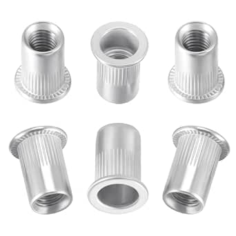 HSEAMALL 100PCS M6 Rivet Nuts Stainless Steel Rivnut Threaded Insert ...