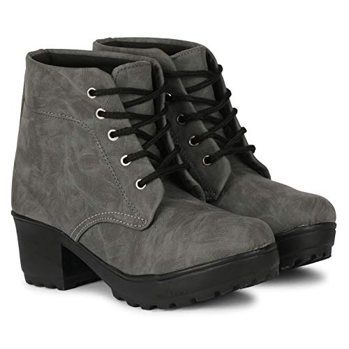 Buy Commander Shoes Latest Boots for Women and Girls (39 EU)(6 UK)(Grey ...