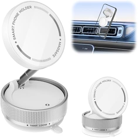 XdealCozyxc Vacuum Suction Magnetic Phone Stand, Foldable Suction Cup ...