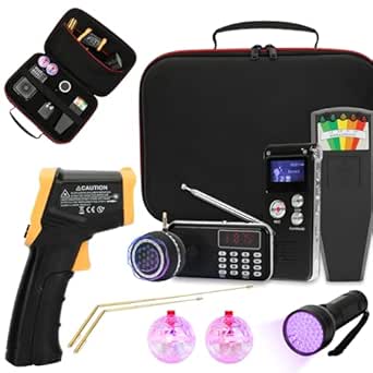 11 Pcs Ghost Hunting Kit with 1 EMF Meter,1 EVP Recorder, 1 Spirit Box ...