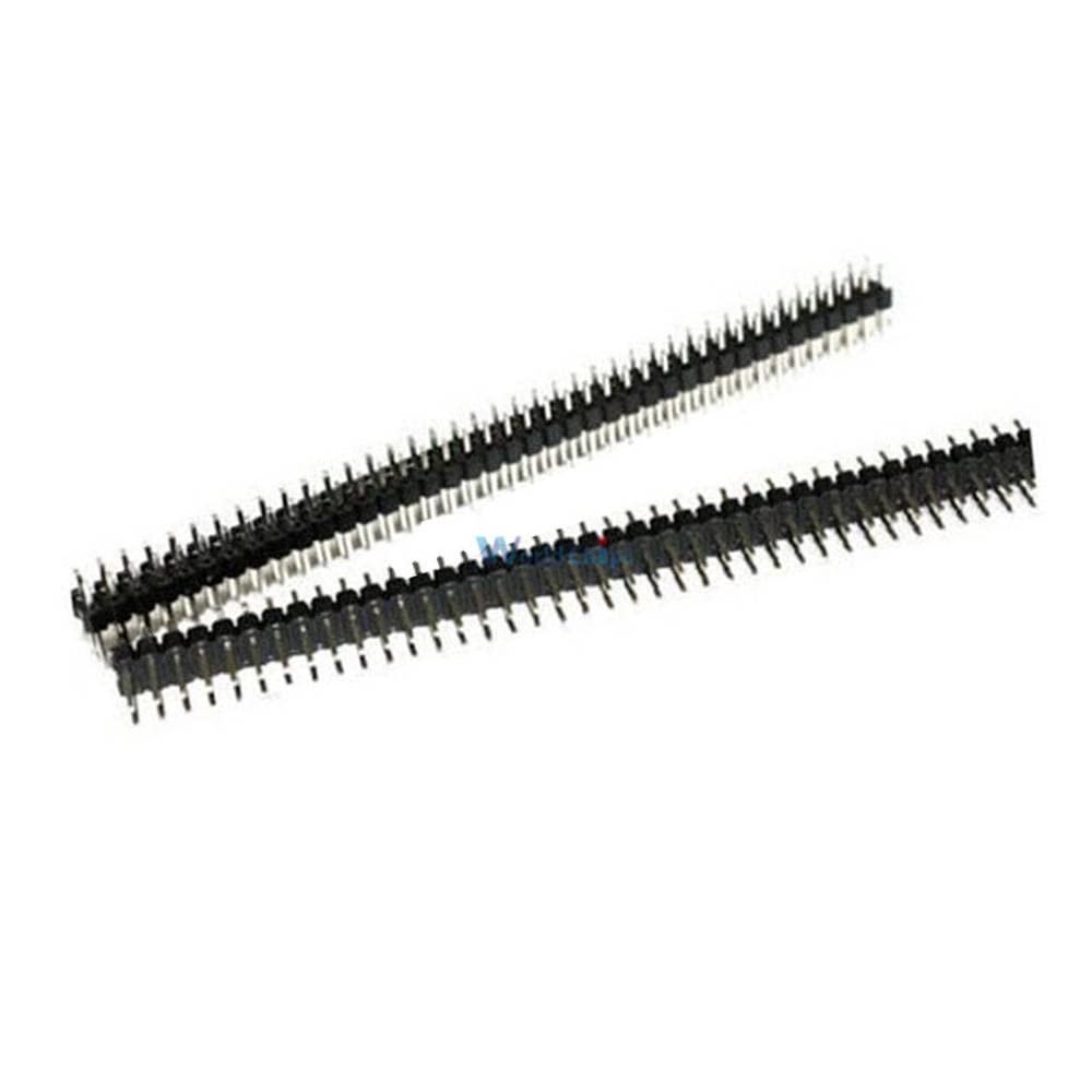 5 PCS 2.54mm 2 x 40 Pin Male Double Row Pin Header Strip: Amazon.com ...