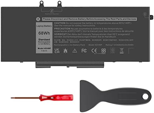 Amazon.com: 68Wh 4GVMP Laptop Battery Replacement for Dell Latitude ...