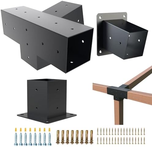 Amazon.com: NatureIn Slanted Roof Pergola Brackets 4 x 4 – DIY Bracket ...