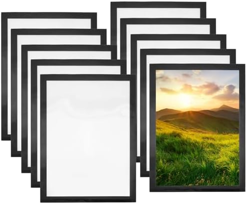 A4 Magnetic Photo Frames, 10PCS Self Adhesive Magnetic Picture Frame ...