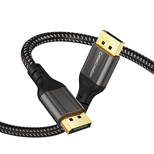 8K DisplayPort Cable 1.4, CableCreation 6FT DP Cable Nylon Braided (8K ...