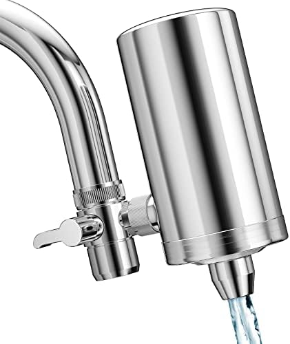 Amazon.com: Engdenton Faucet Water Filter Stainless-Steel Reduce ...