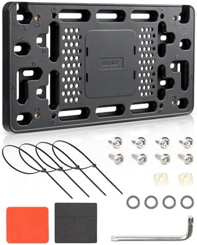 Amazon.com: RED WOLF License Plate Bracket with Hidden AirTag ...