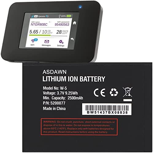 Amazon.com: 2500mAh W-5 Battery Replacement for Netgear Sierra Wireless ...