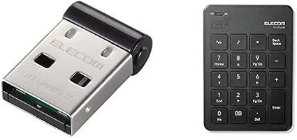 Amazon | エレコム テンキーボード Bluetooth パンタグラフ 薄型 ブラック TK-TBP020BK + Bluetooth USBアダプタ LBT-UAN05C2 ...