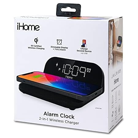 Amazon.com: iHome Wireless Charger with Alarm Clock and Night Light ...