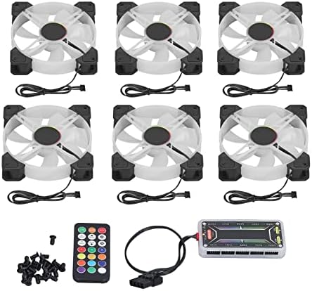 Amazon.com: COOLMOON 6-Pack 120mm RGB LED PC Case Fans Ultra Quiet ...
