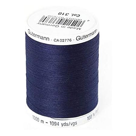 Gutermann Sew All Polyester Thread, 250Mtr, Very Dark Navy Blue (0387 ...