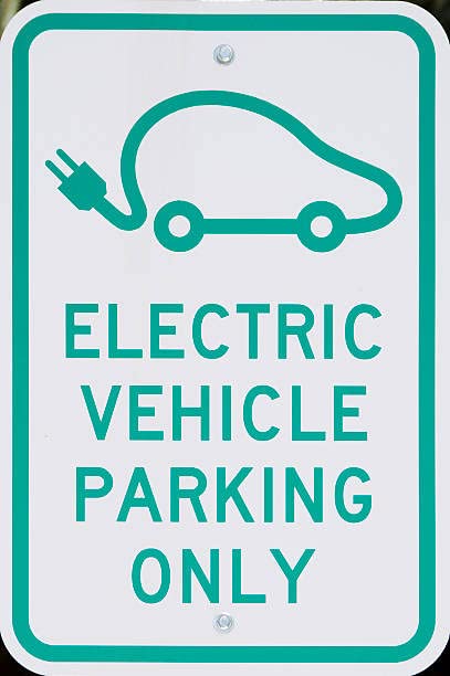 Electric Vehicle Parking Only sign, Waterprooof PVC sticker signage ...