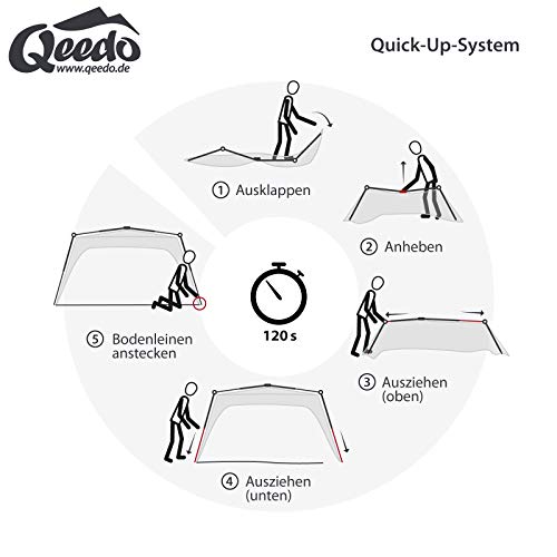 Qeedo Quick Space Camping Pavilion, extremely stable, quick assembly ...