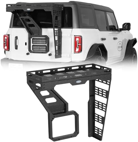Amazon.com: Hooke Road Bronco Tailgate Spare Tire Cargo Basket Rack for ...